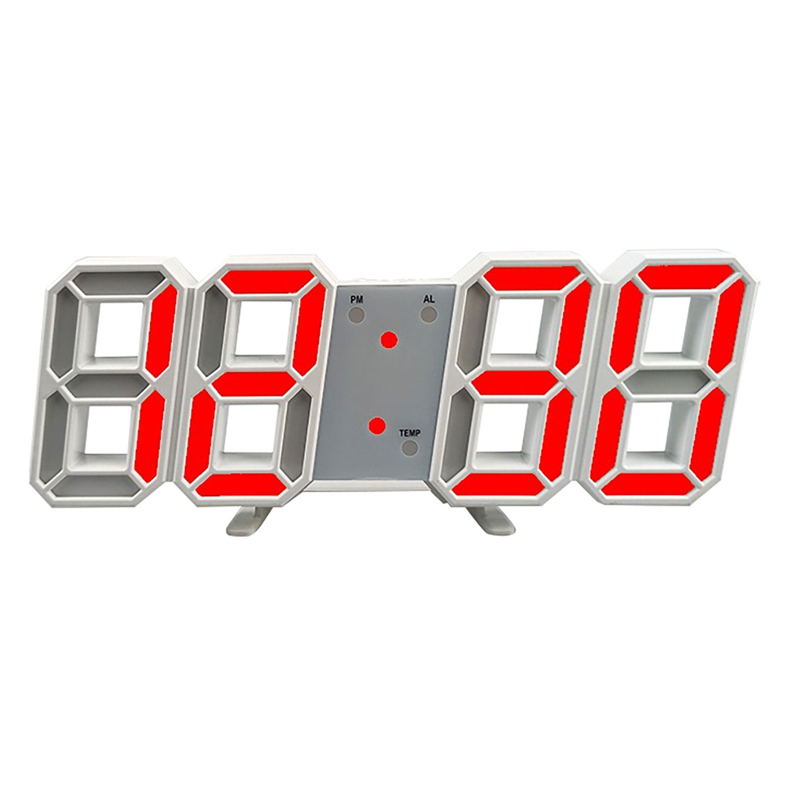 Farfi Glowing Night Mode Date Temperature Display Precise Digital Clock 3D LED Electronic Table ...