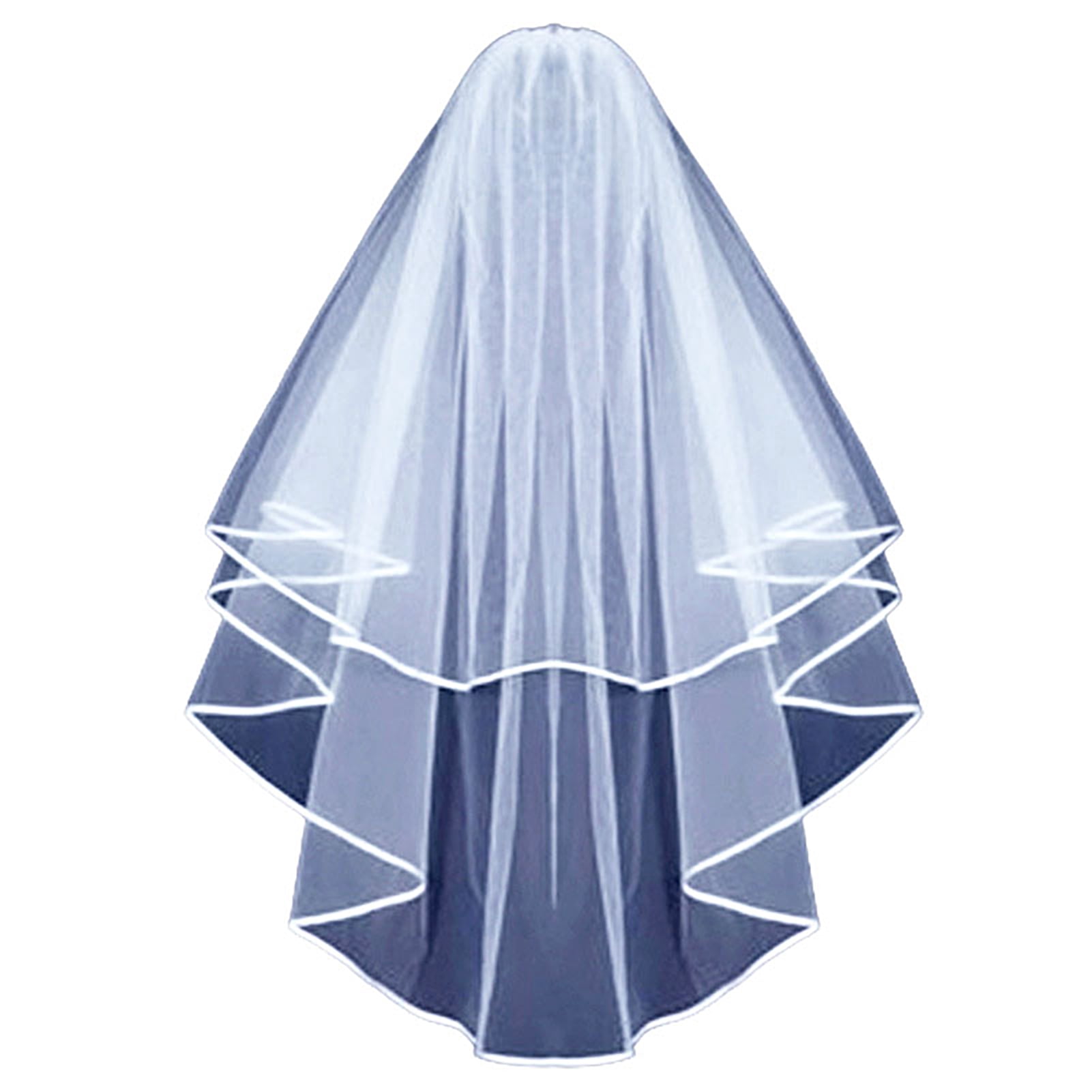 Farfi Halloween Black Ghost Bride Veil with Comb Gothic Layered Sheer ...