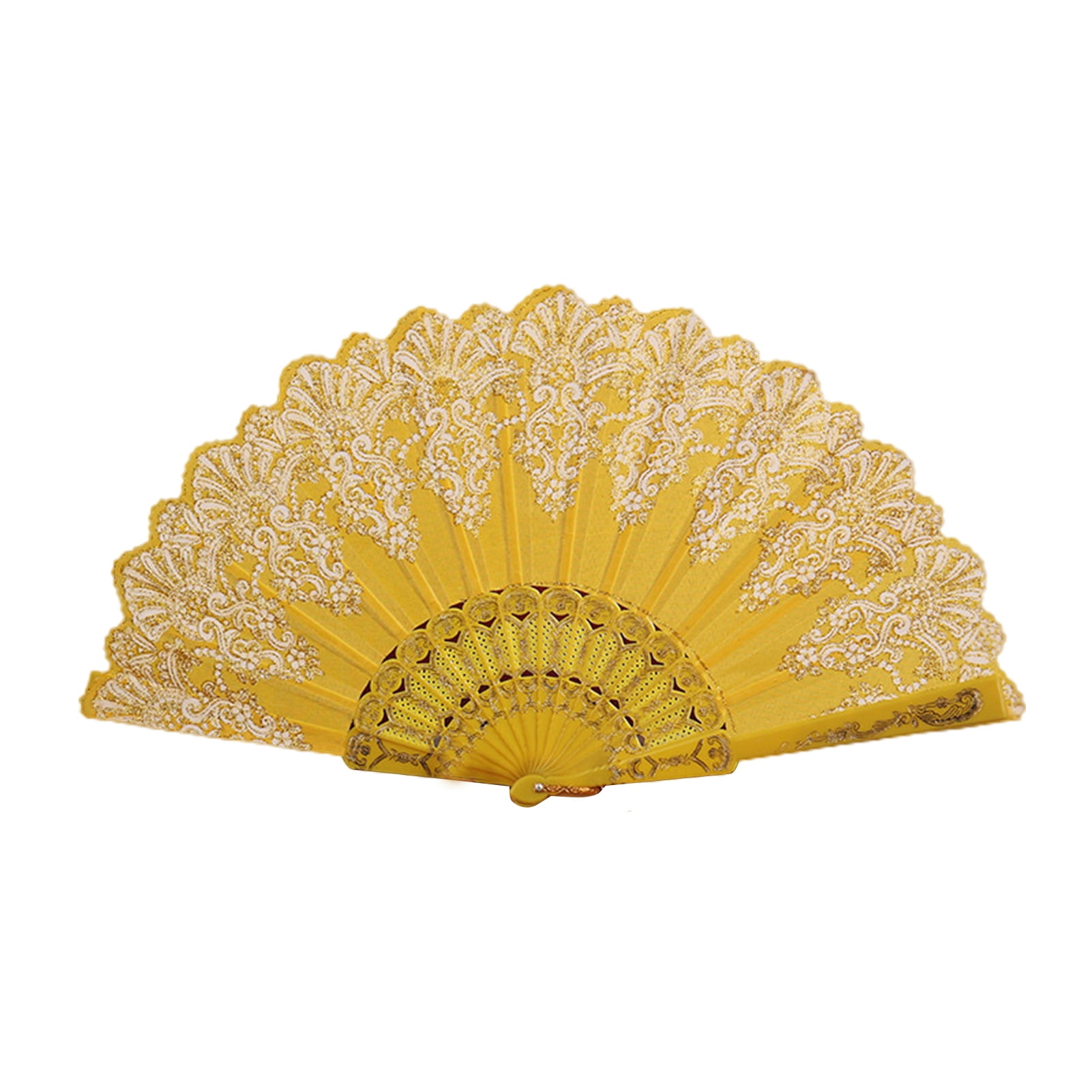 Farfi Hand Held Fan Embroidered Hot Stamping Chinese Style Art Craft ...
