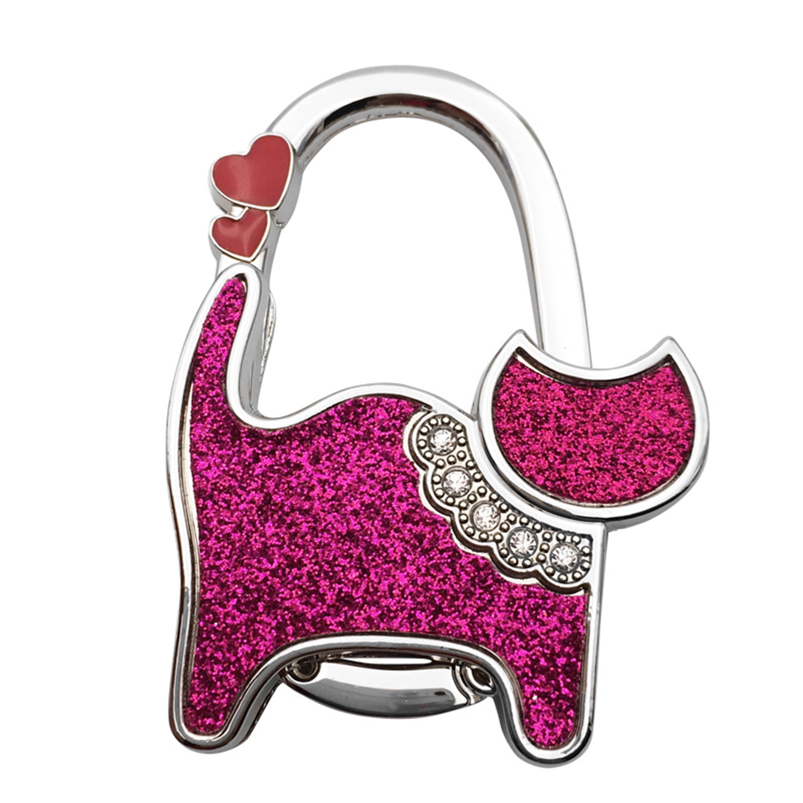 Farfi Handbag Hanger Easy Carry Reusable Cats Shaped Gift Shining Table ...