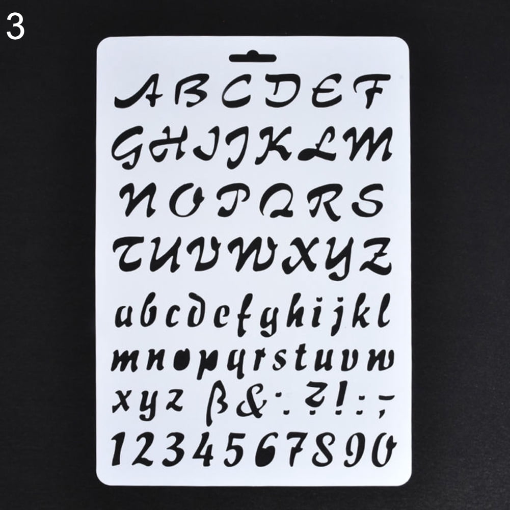 Farfi Hollow Letter Alphabet Number Stencils Painting Scrapbooking ...