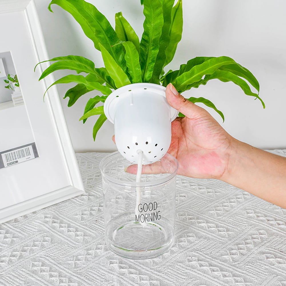 Farfi Hydroponic Plastic Flower Pots Double Tier Self Suction and ...