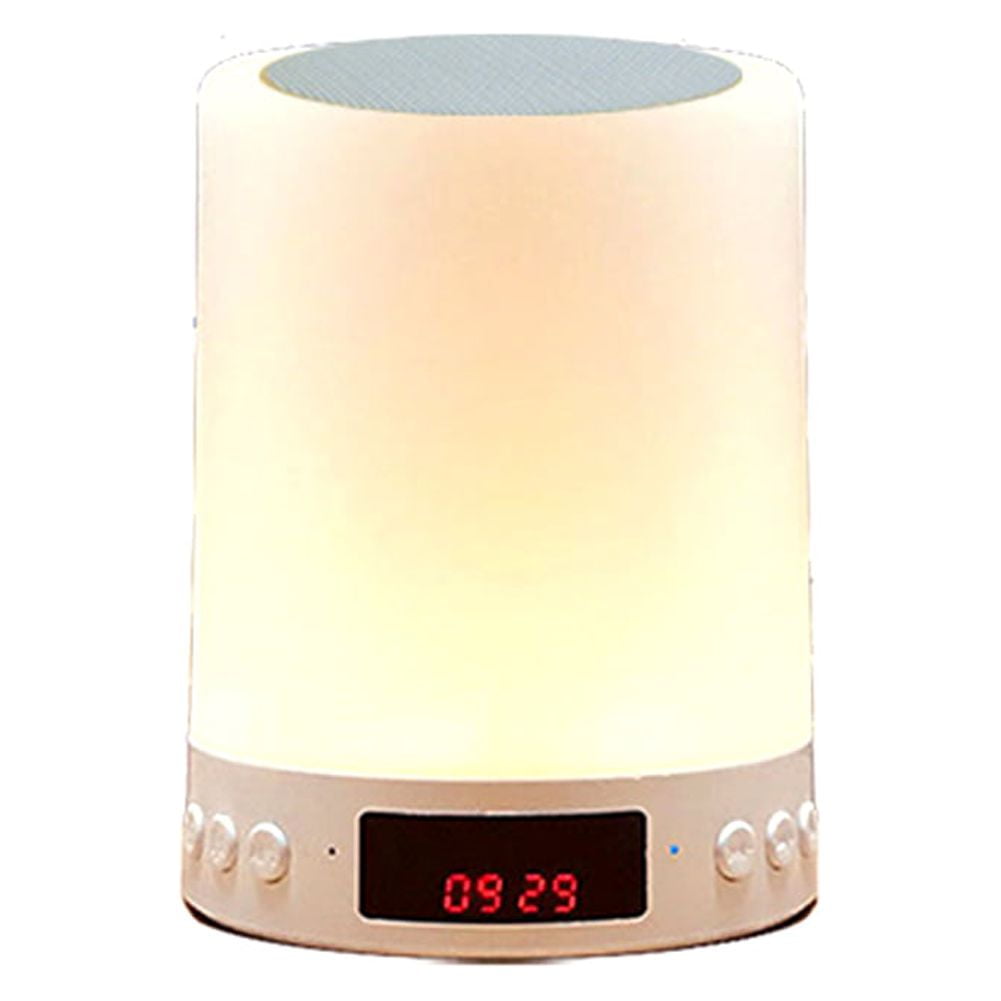 Farfi LED Light Wireless Bluetooth compatible Speaker FM Radio Clock ...