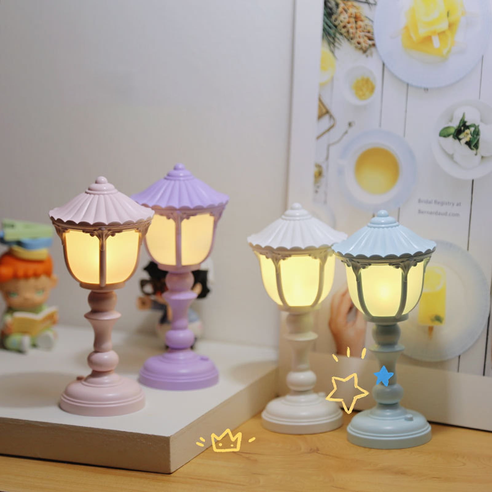 Farfi LED Night Light Eye catching Illumination Vintage Switch Buttons ...
