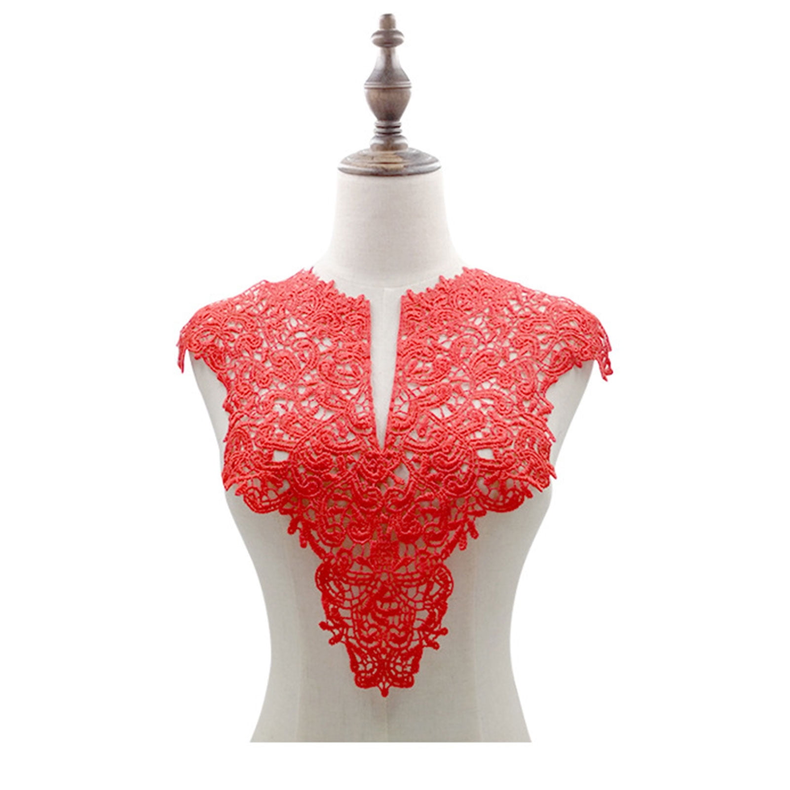 Farfi Lace Fake Collar Embroidered Corsage Hollow Design Big Flowers ...