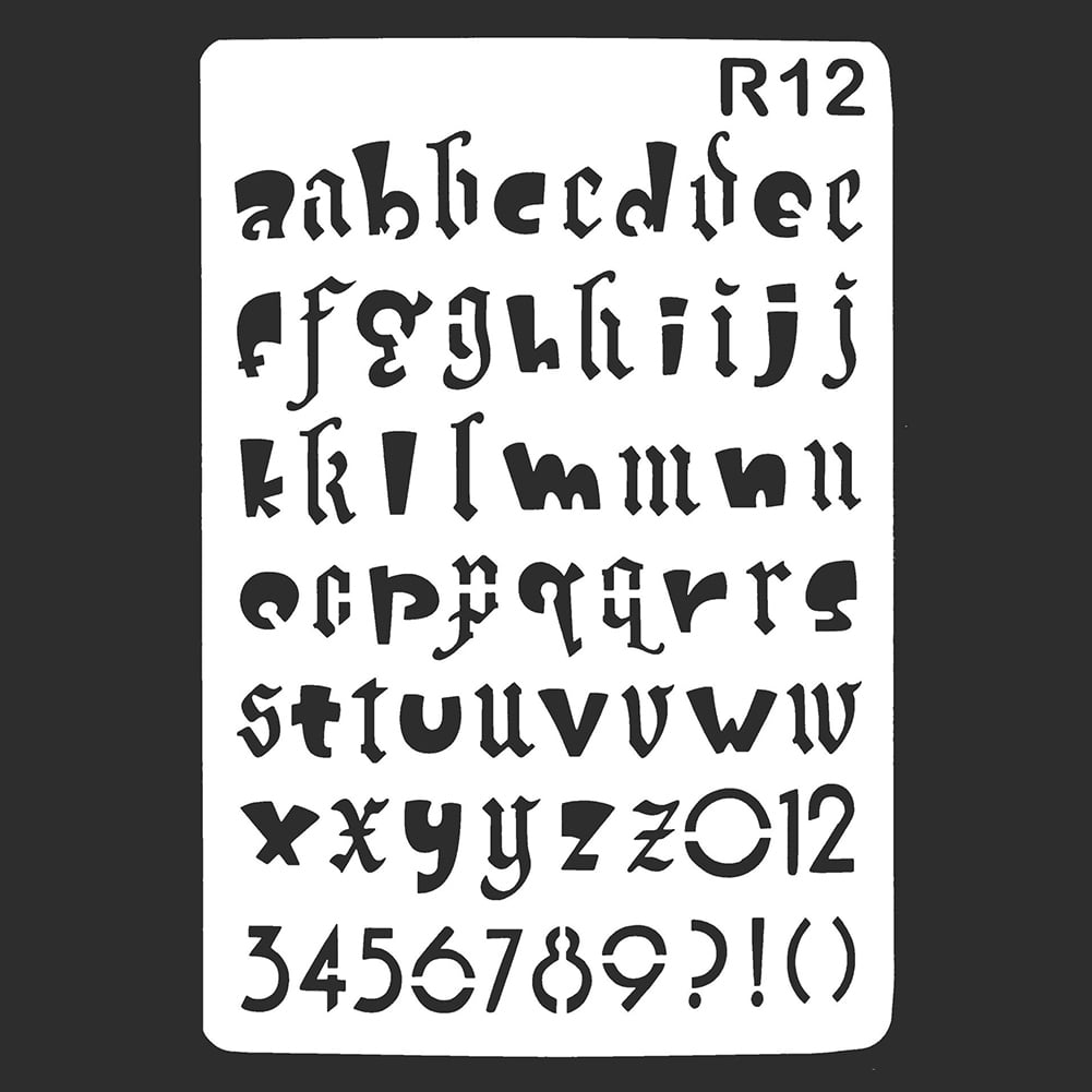 Farfi Letter Numbers DIY Craft Walls Painting Decorative Stencil ...