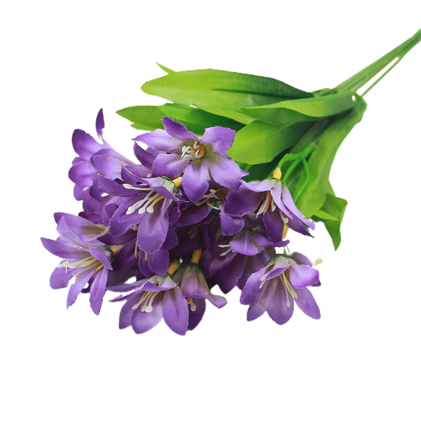 Farfi Lovely Artificial Mini Lily Flower Bouquet Home Wedding Decor 24 ...