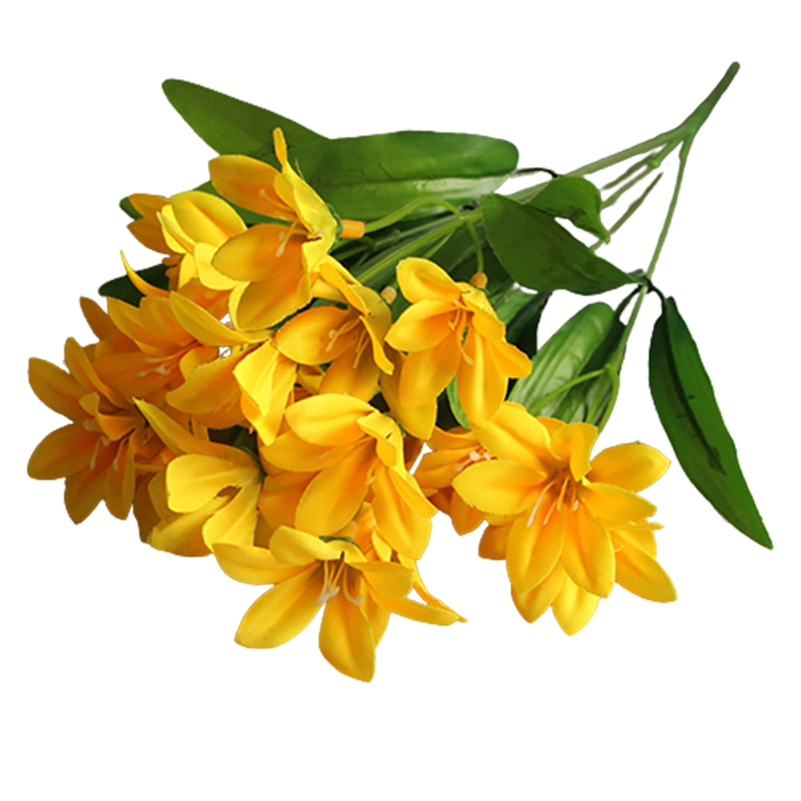 Farfi Lovely Artificial Mini Lily Flower Bouquet Home Wedding Decor 24 ...