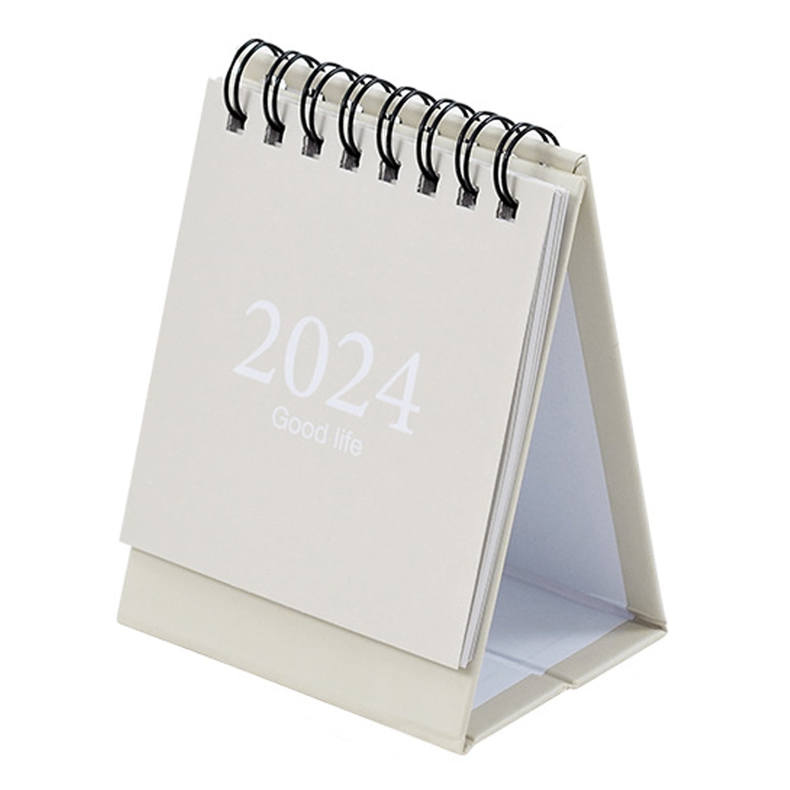 Farfi Mini Desk Calendar Spiral Coil Page Turning Date Recording 12 ...