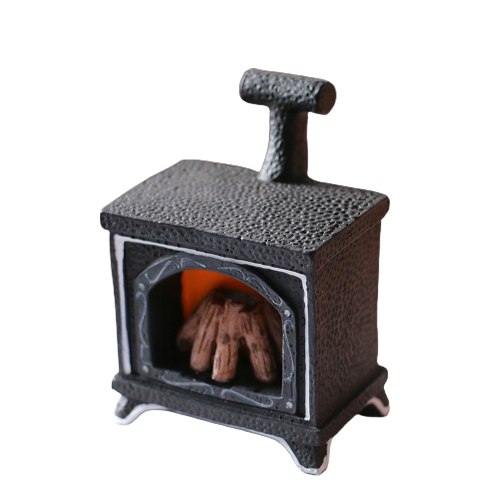 Farfi Mini Hoe Exquisite Lighting Fireplace Wood Miniature Rubber Shoes ...