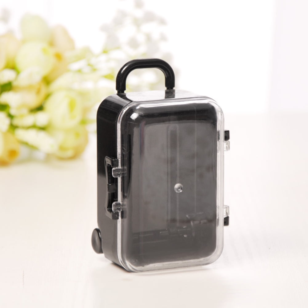 Farfi Mini Rolling Travel Suitcase Shape Candy Box Wedding Favors Party ...