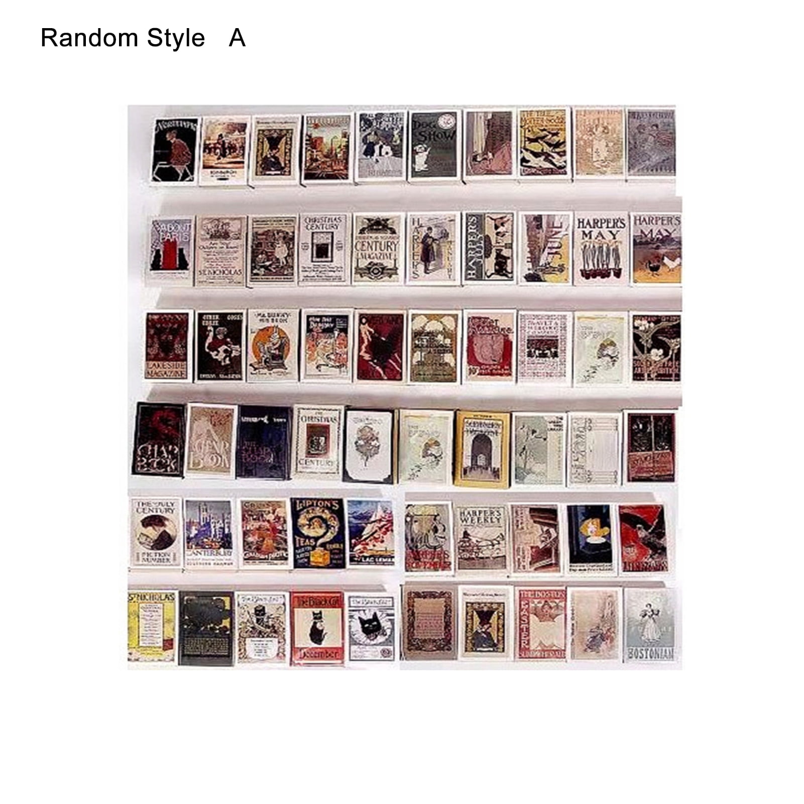 Farfi Miniature Book Vintage DIY Decoration 1/12 Scale High Simulation ...