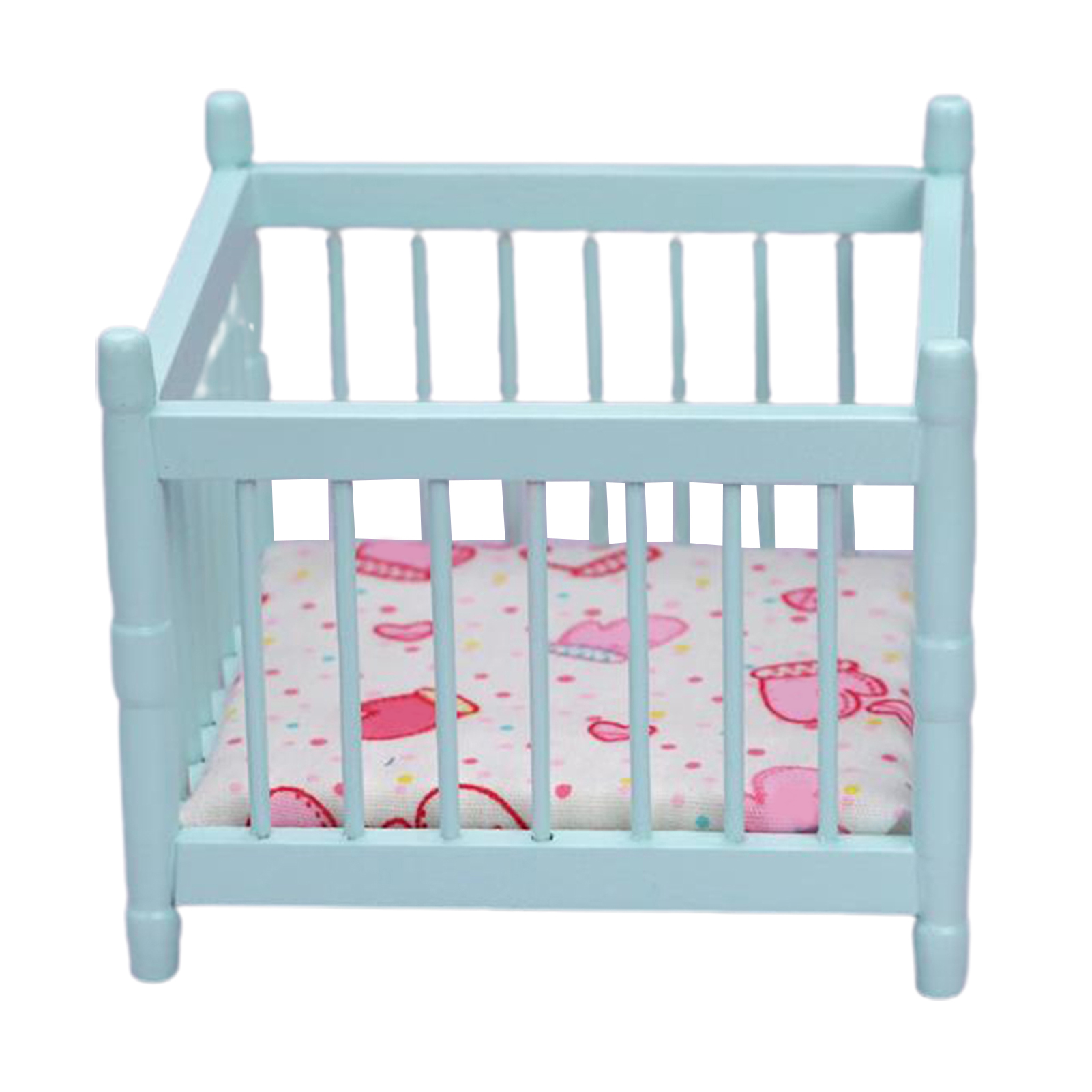Farfi Miniature Toddler Bed Lightweight Realistic Wood Furniture Model ...