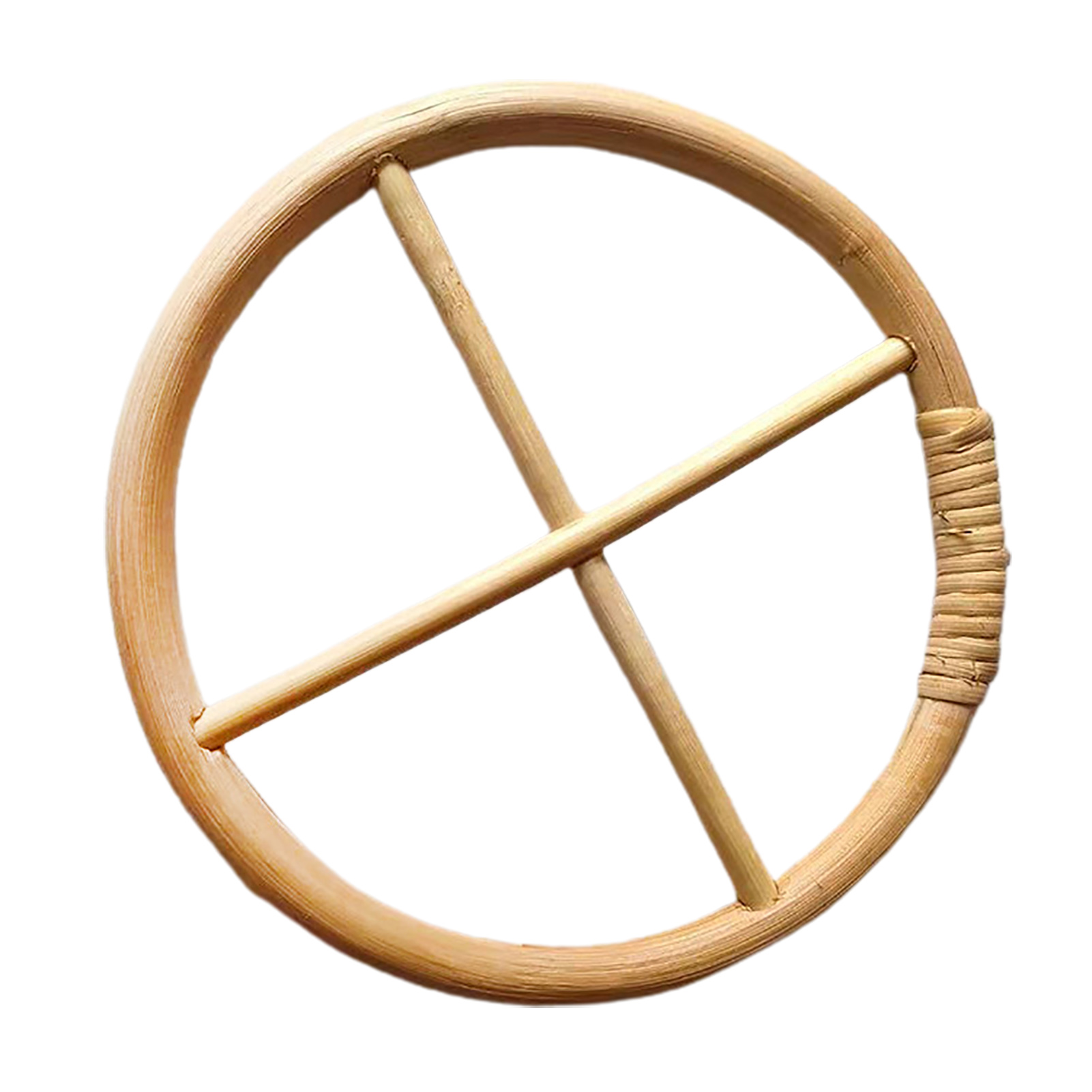Farfi Moon Circle Frame DIY Material Natural Bamboo Anti-deformed ...