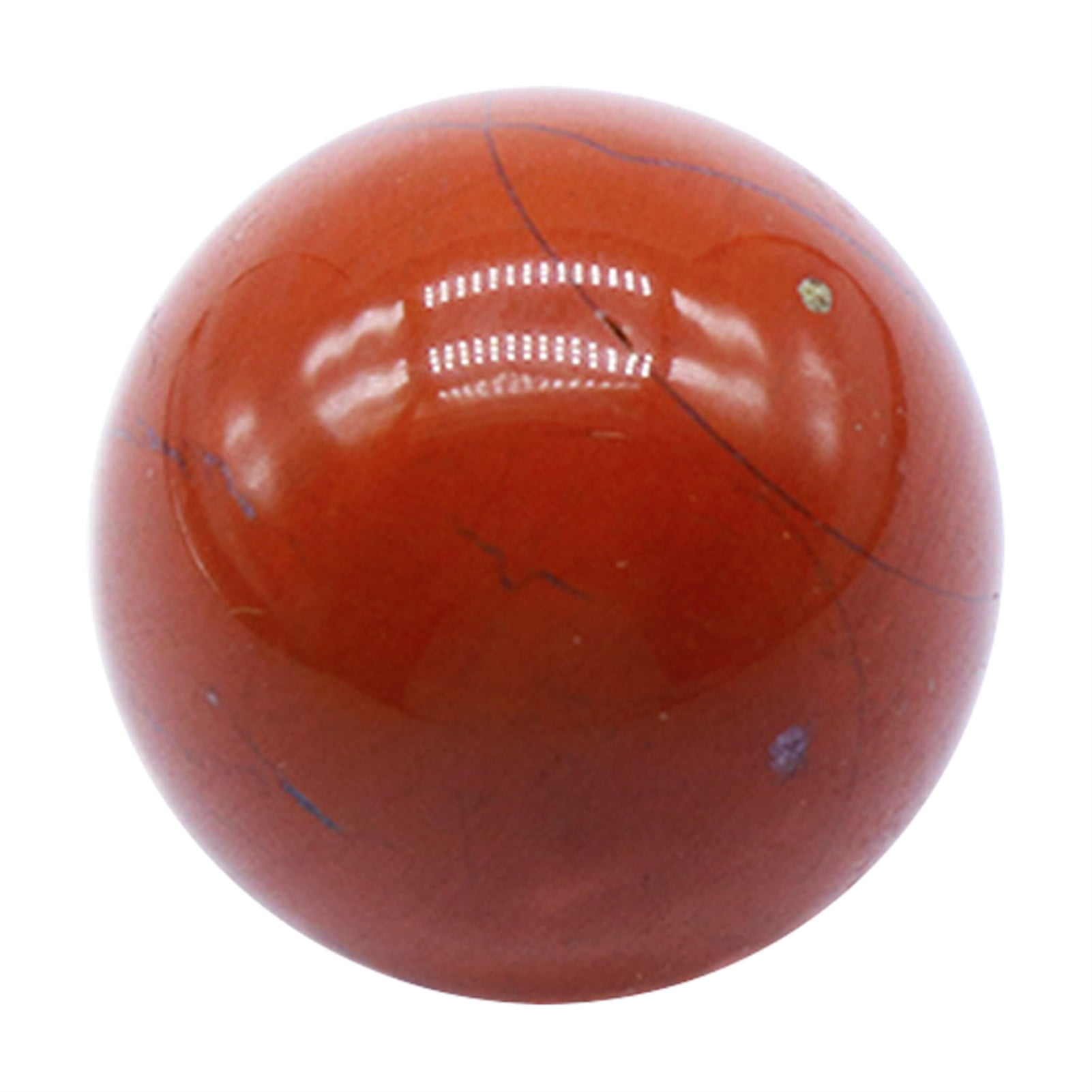 Farfi Natural Stone Bead Layout Props Round Smooth Surface Universal Rock Bead for Home (Red ...