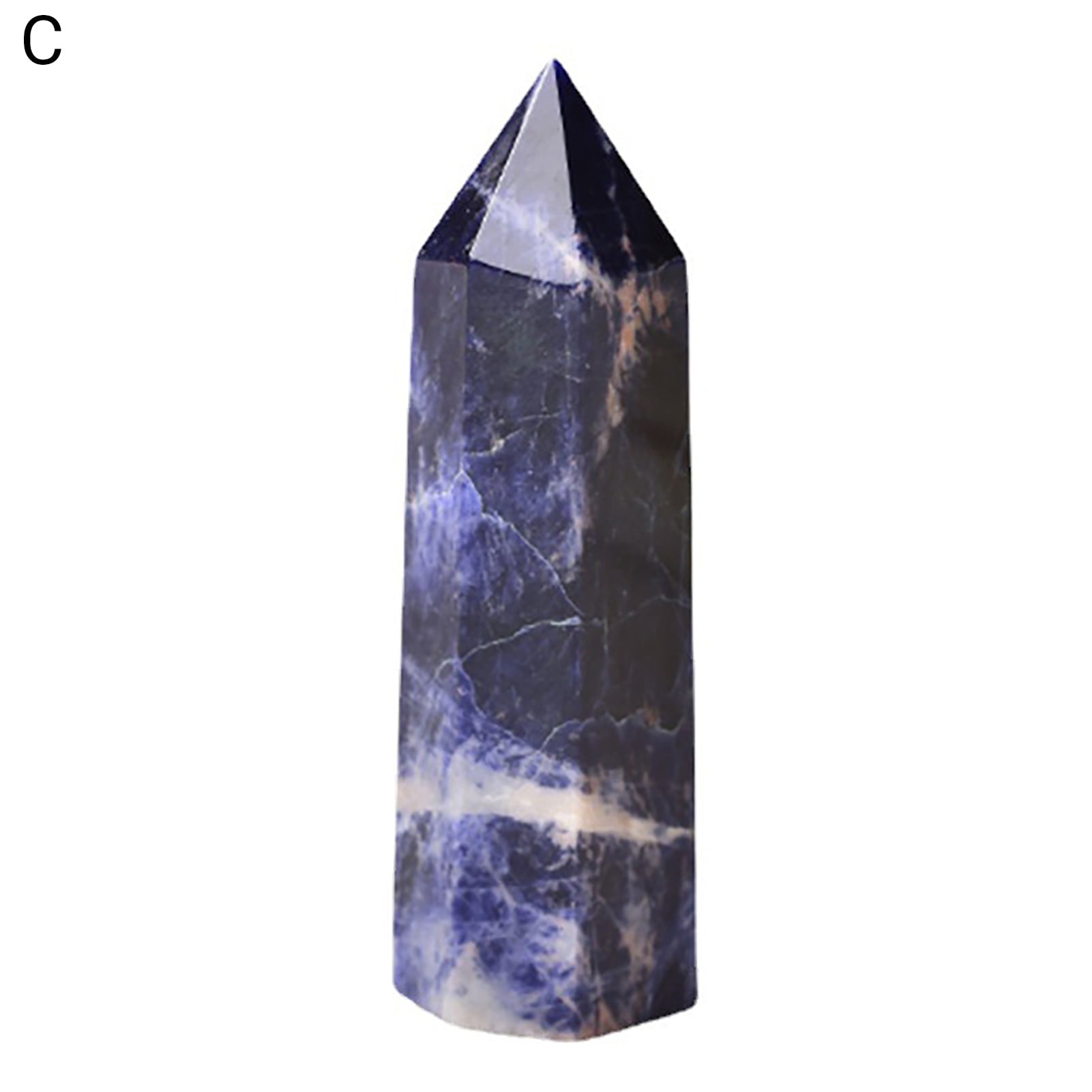 Farfi Natural Stone Smoky Ground Purple Faux Amethyst Point Healing ...