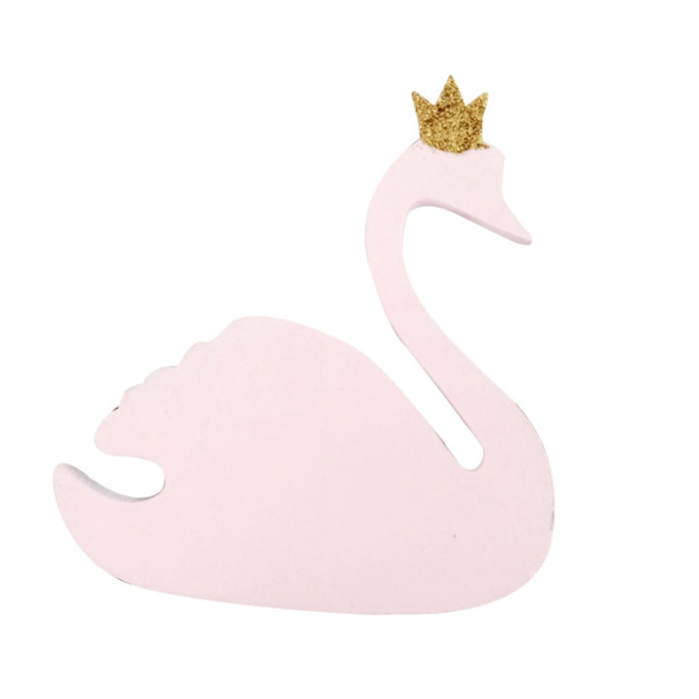 Farfi Nordic Style Swan Princess Crown Wall Mounted Coat Hanger Hook ...