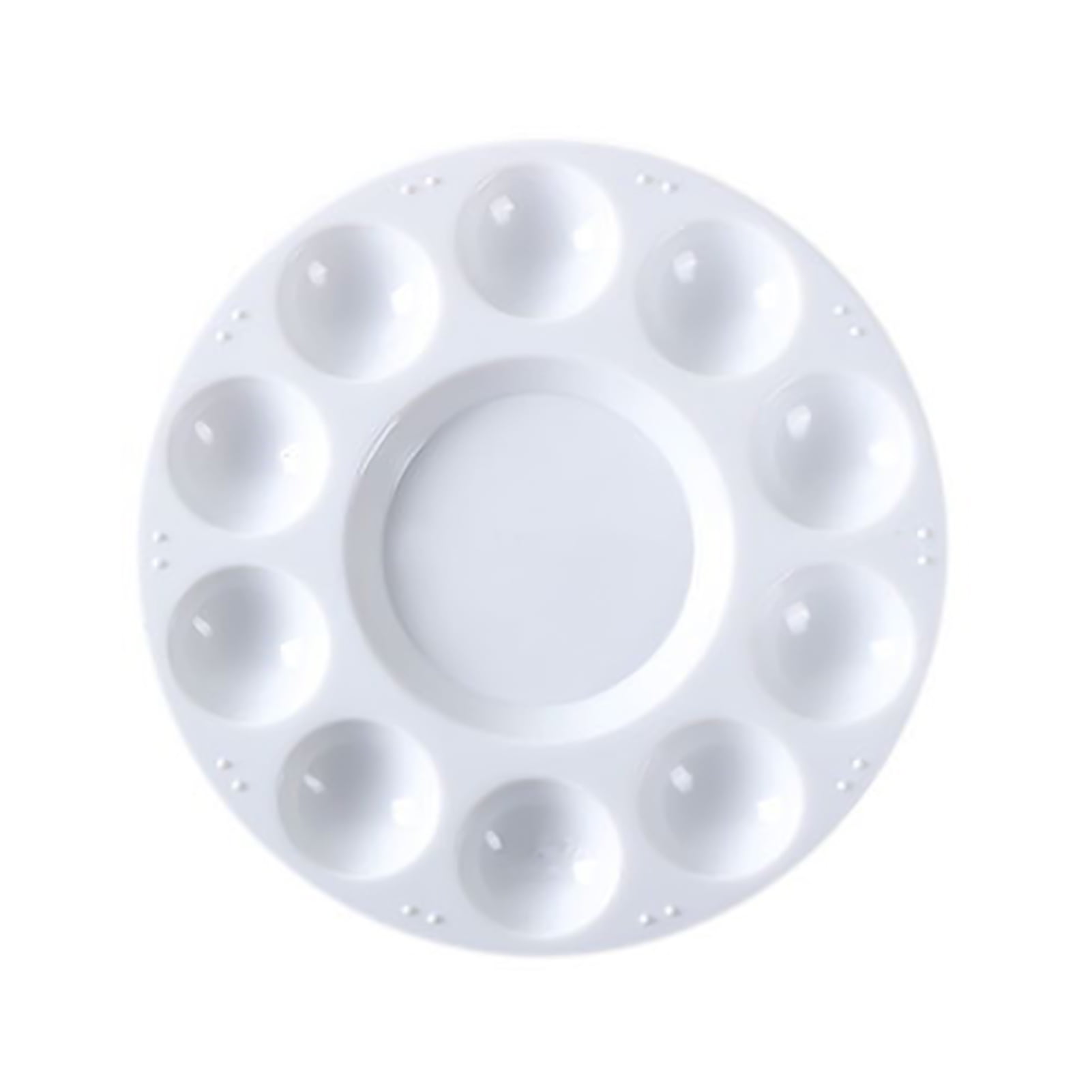 Farfi Paint Palette Smooth Fine Workmanship Plastic 17cm White Round 10 ...