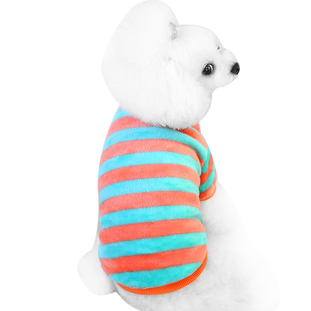 Farfi Pet Spring Fall Stripe Print Small Dogs Puppy Chihuahua Clothes Blouse Jacket (Green,2XL ...