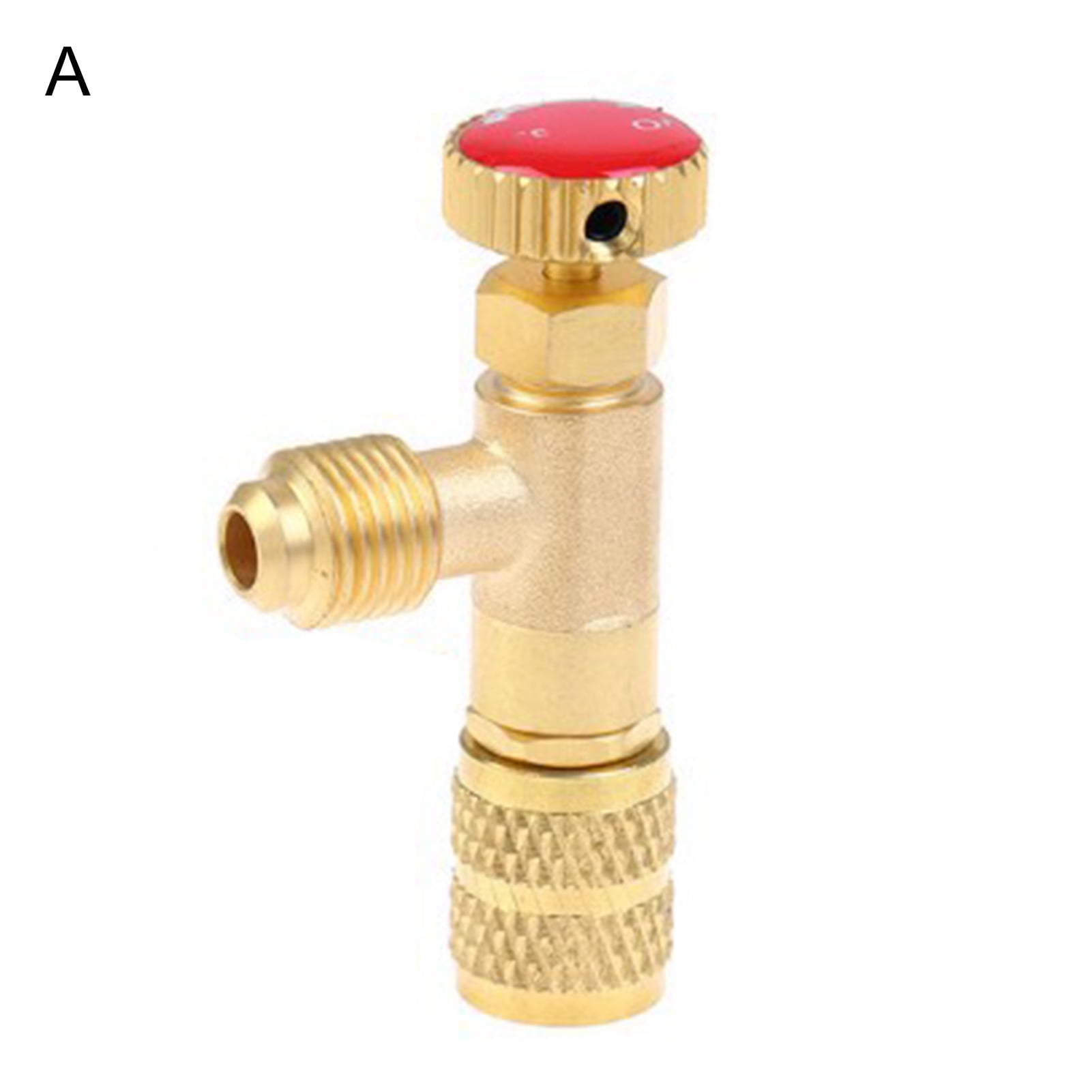 Farfi Refrigerant Charging Valve Good Sealing Adjustable Opening Brass ...