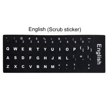 HQRP English QWERTY Laminated Keyboard Stickers for All PC & Laptops ...