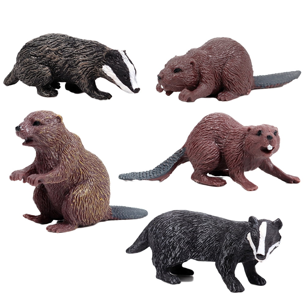 Farfi Simulation Badger Wild Animal Action Figure Figurine Desk ...