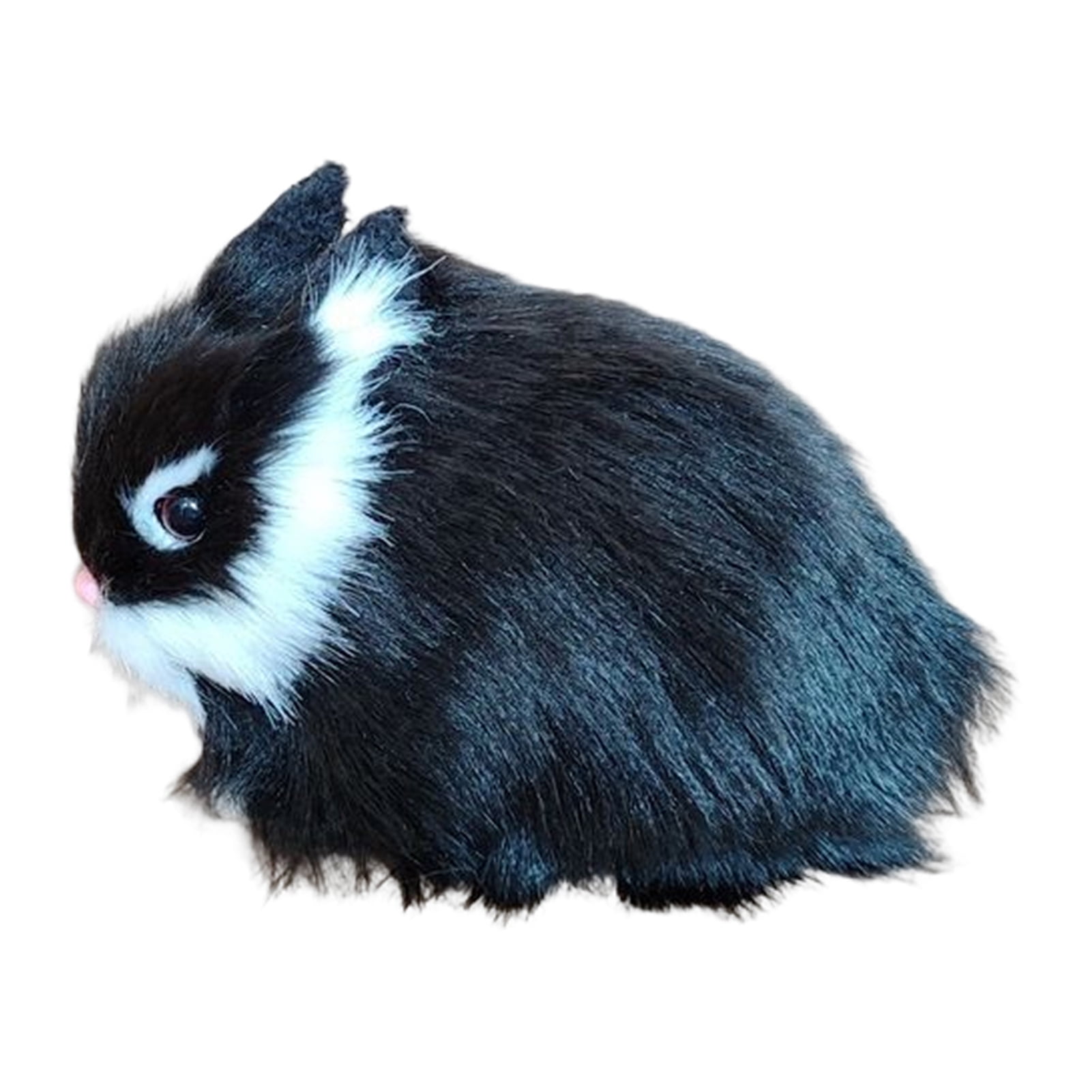Farfi Simulation Bunny Cute Collectible Faux Fur Mini White Plush ...