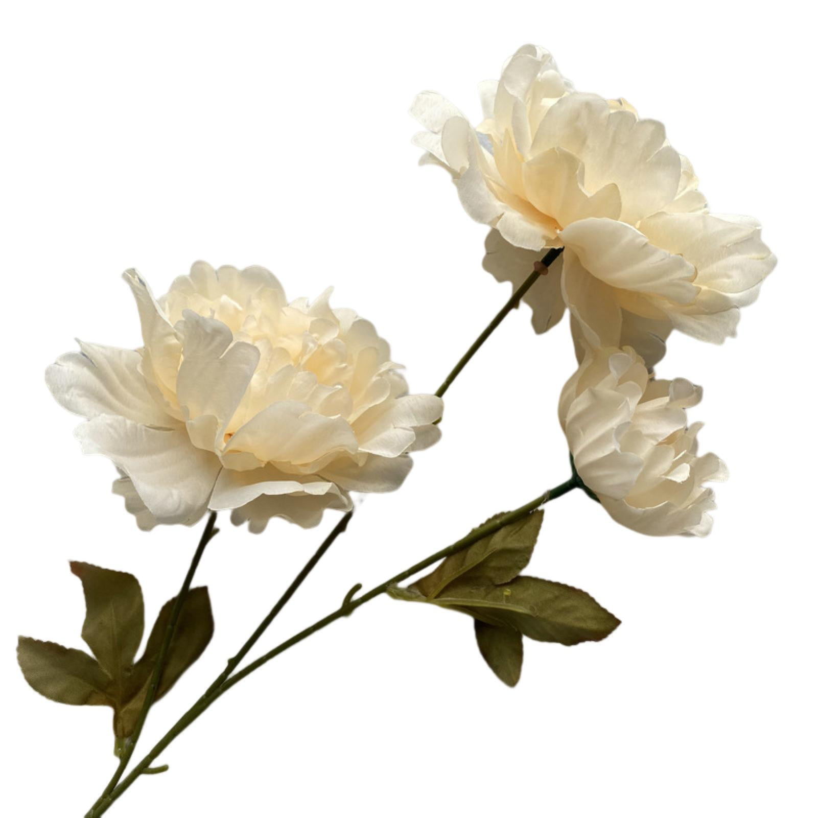 Farfi Simulation Peony 3 Heads in One Realistic Faux Silk Flower Photo ...
