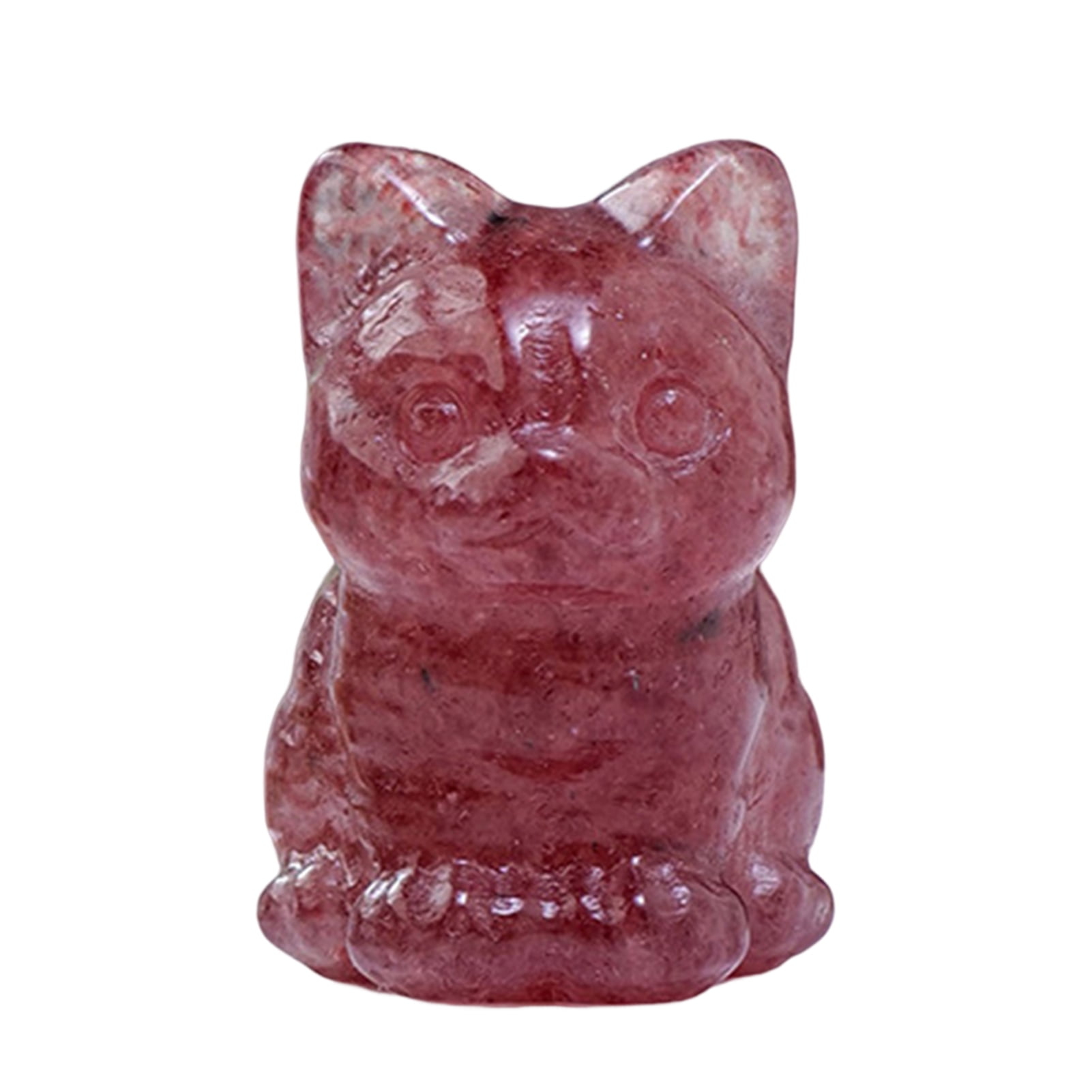 Farfi Smooth No Burrs Sitting Posture Lucky Cat Figure Chinese Lucky ...