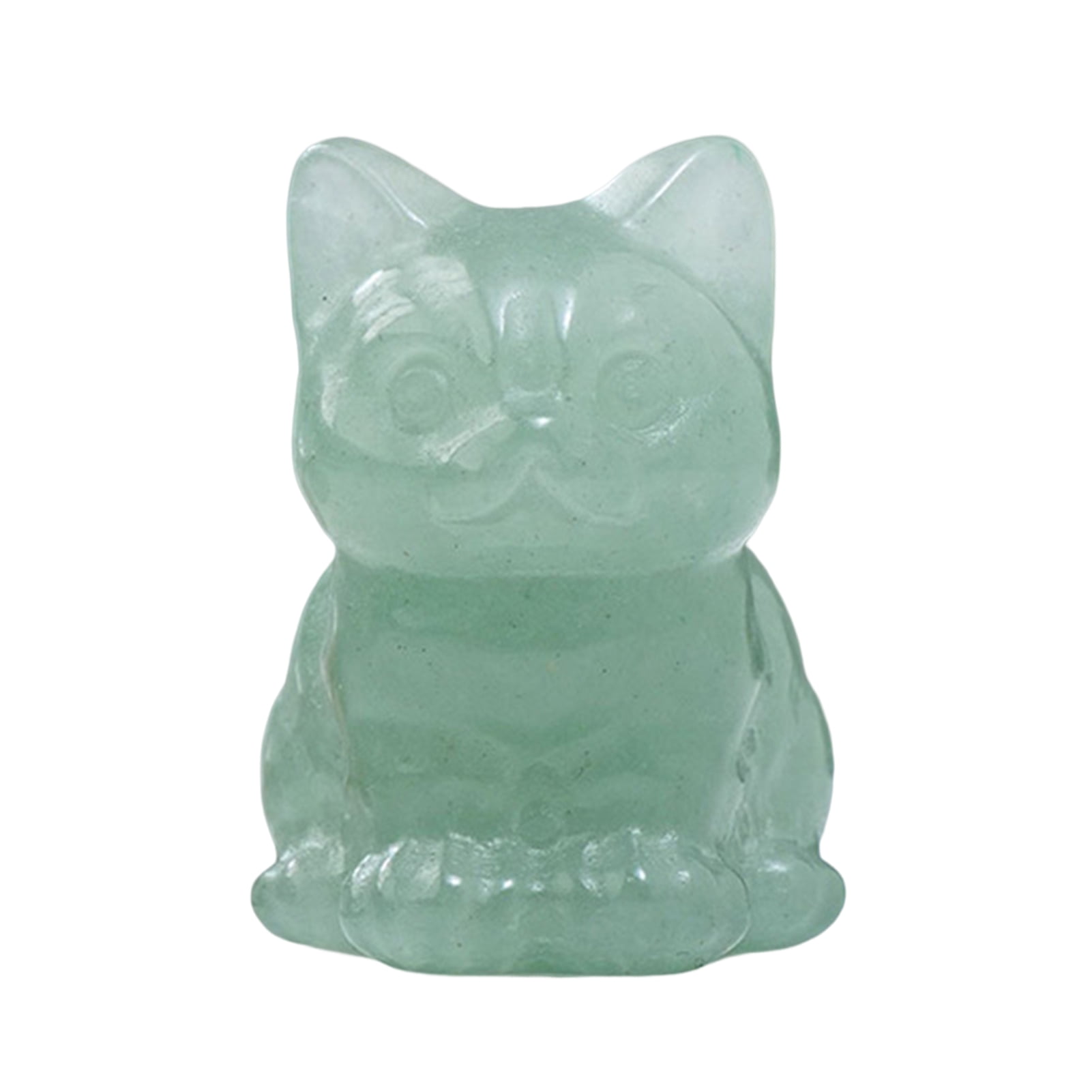 Farfi Smooth No Burrs Sitting Posture Lucky Cat Figure Chinese Lucky ...