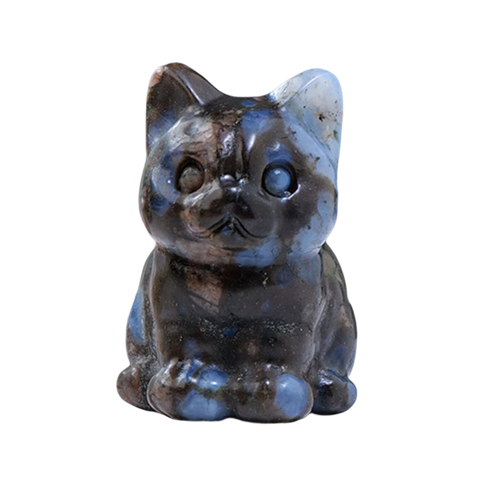 Farfi Smooth No Burrs Sitting Posture Lucky Cat Figure Chinese Lucky ...