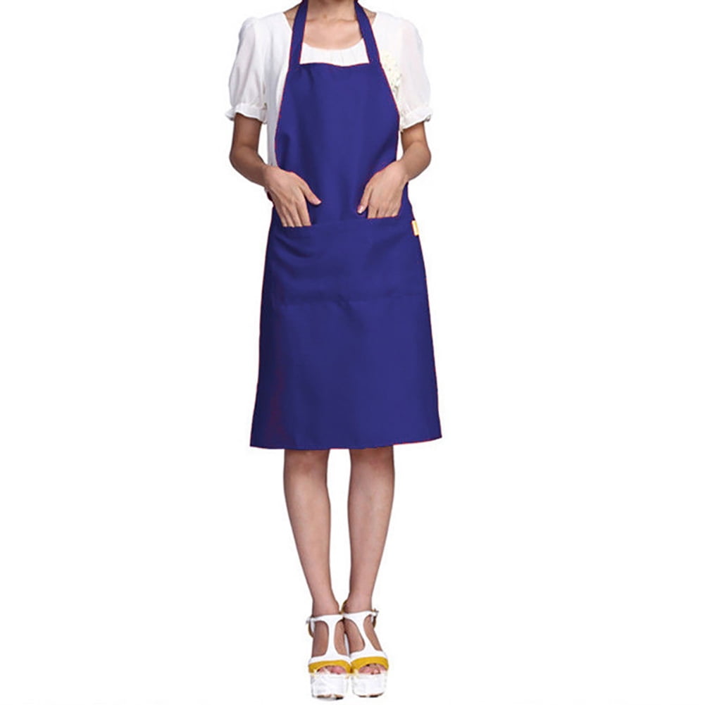 Farfi Solid Color Water & Oil-resistant Work Apron for Adults, Home ...