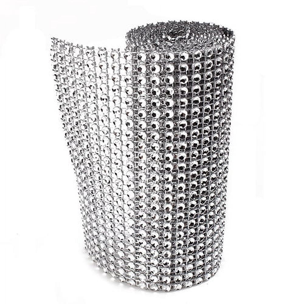 Farfi Sparkle Rhinestone Silver Tone Wedding Bridal Bouquet Plastic ...