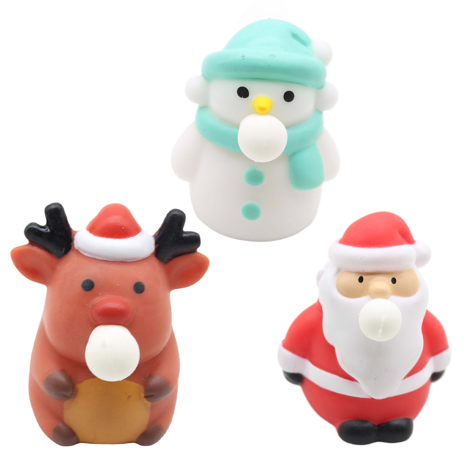 Farfi Squeeze Toy Cute Santa Claus Snowman Elk Squishes Toy Soft TPR Stress Relief Vent Toys ...