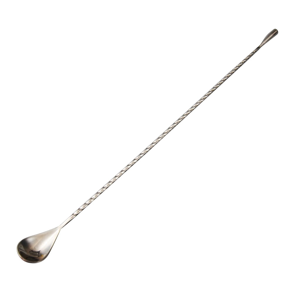 Farfi Stainless Steel Spiral Long Handle Mixing Stir Cocktail Spoon Bar ...