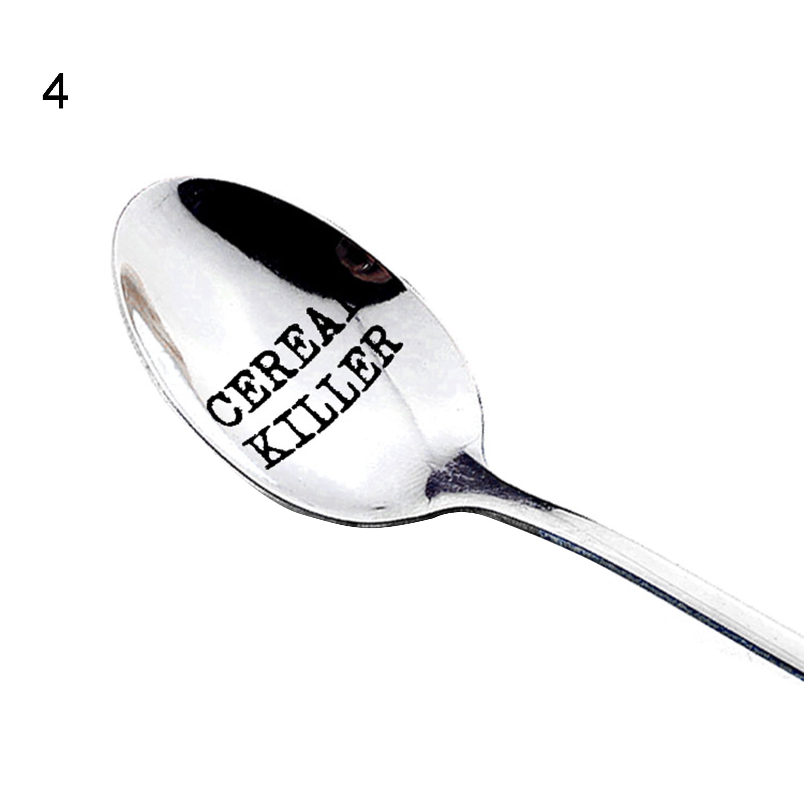 Farfi Stainless Steel Spoon Letter Engraved Fruit Family Dinner ...