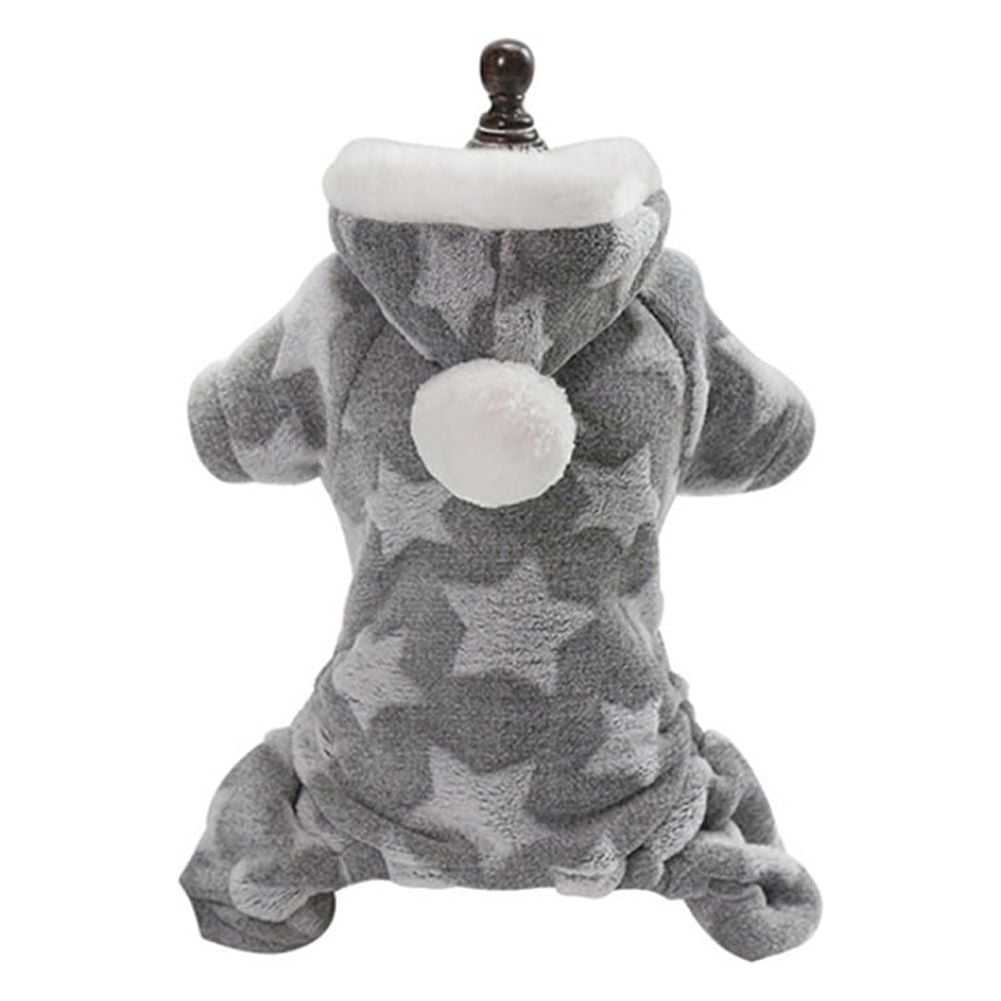 Farfi Star Moon Print Puppy Dog Fleece Warm Winter Coat Jumpsuit Pet ...