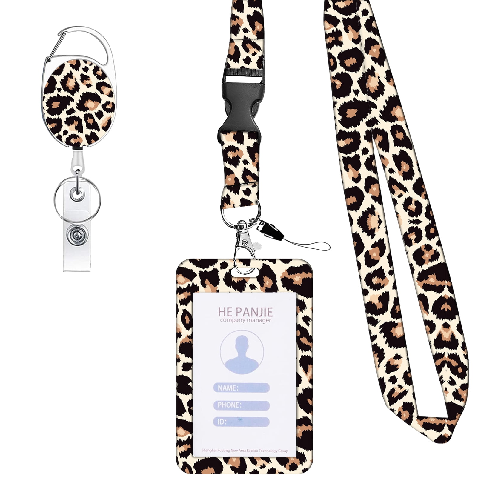 Farfi Telescopic ID Sling Retractable Reel with Lanyard Flower Printed ...