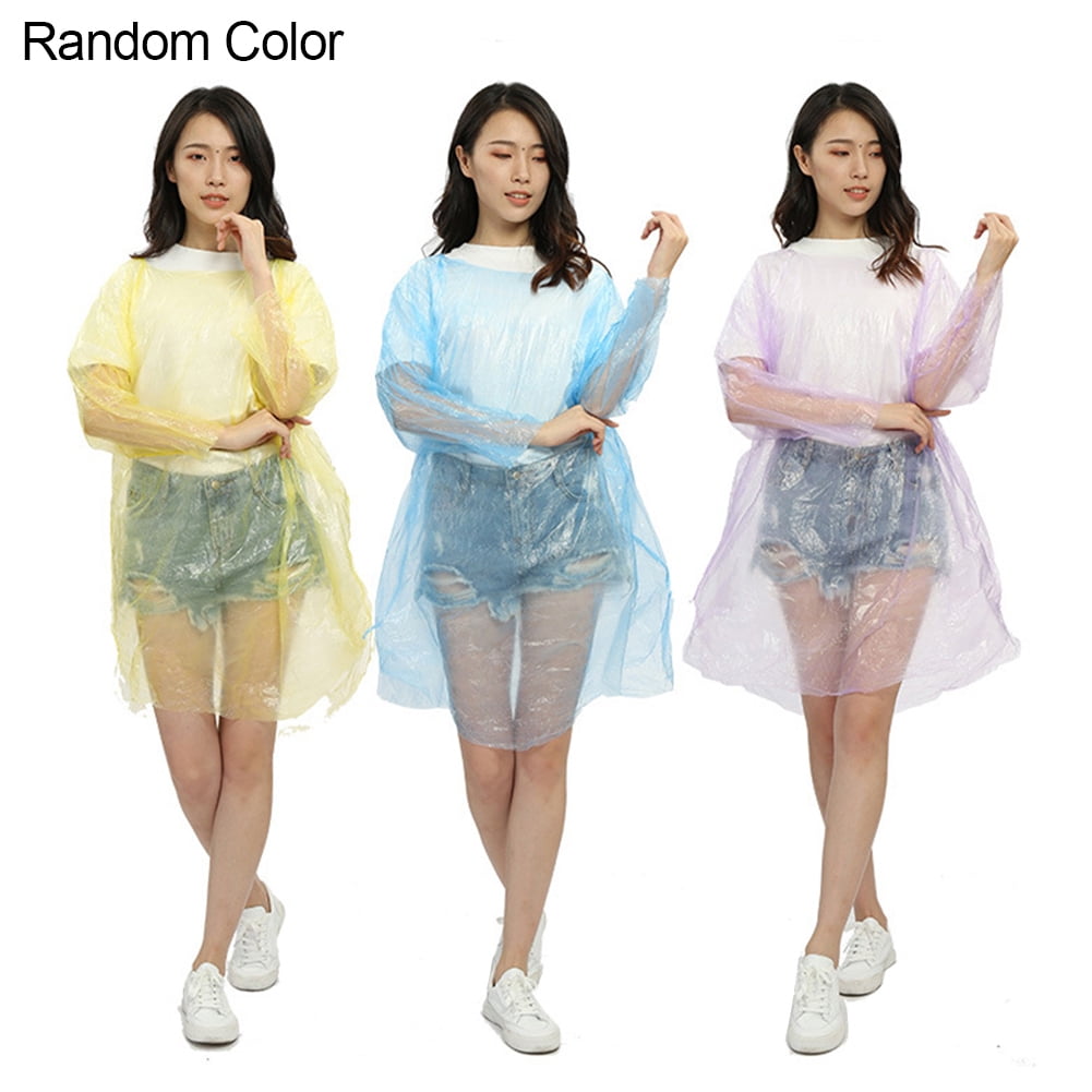 Farfi Travel Disposable Raincoat Adult Emergency Waterproof Hooded ...