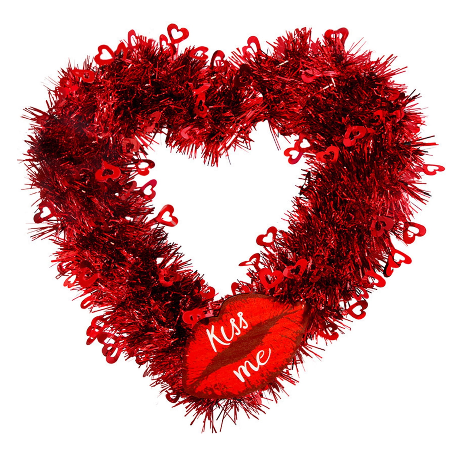 Farfi Valentine's Day Flower Wreath Hanging Decoration Vibrant Color ...