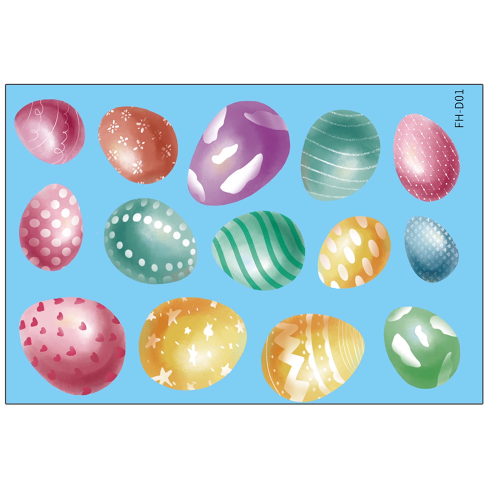 Farfi Wall Decor No Adhesive Static Attach PVC Happy Easter Mural ...
