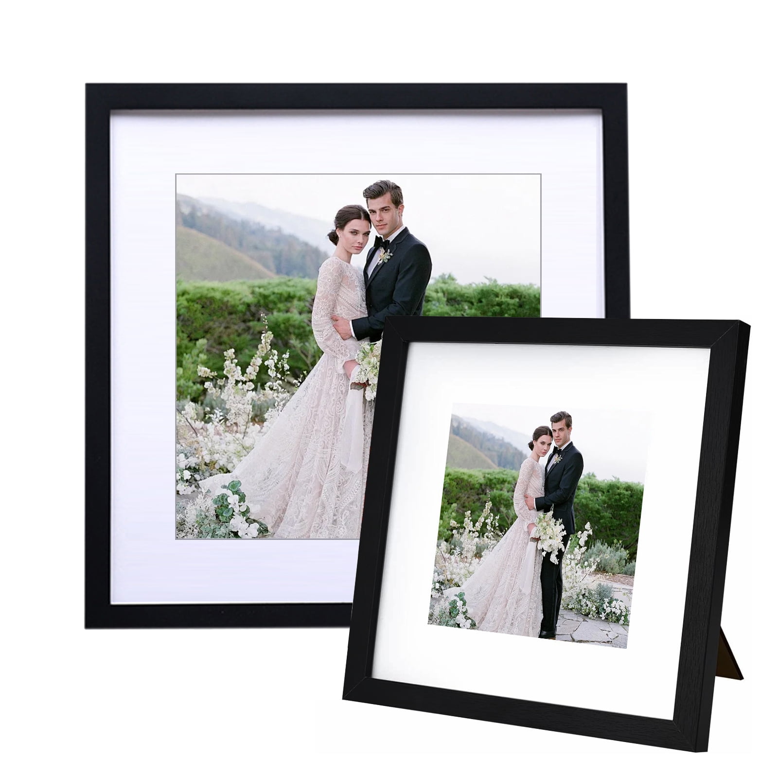 Farfi Wooden Picture Frames, 8x8 Pictures Frame Square Photo Frame with ...