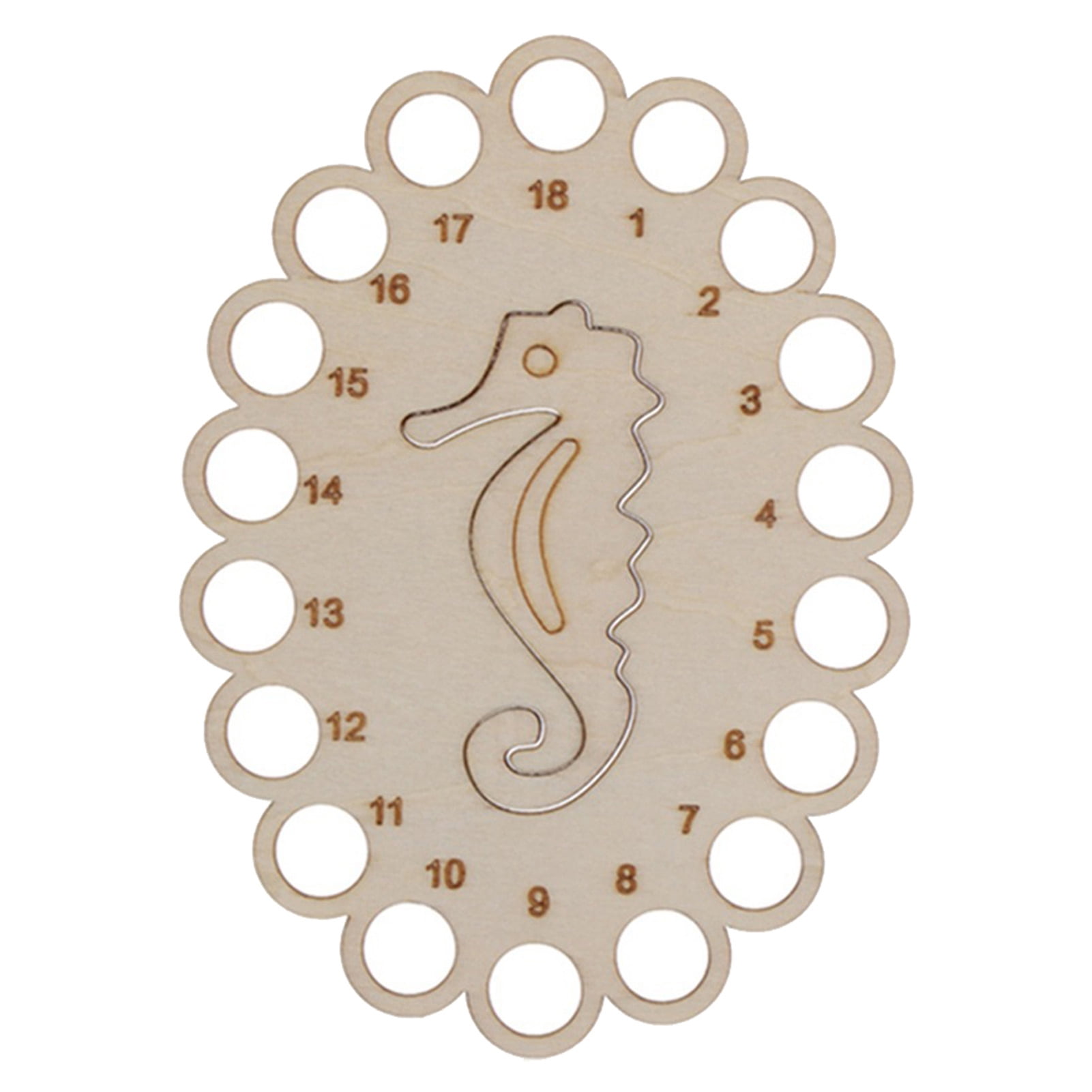 Farfi Wooden Thread Keeper Anti-deformed DIY 18 Holes Wood Carved ...