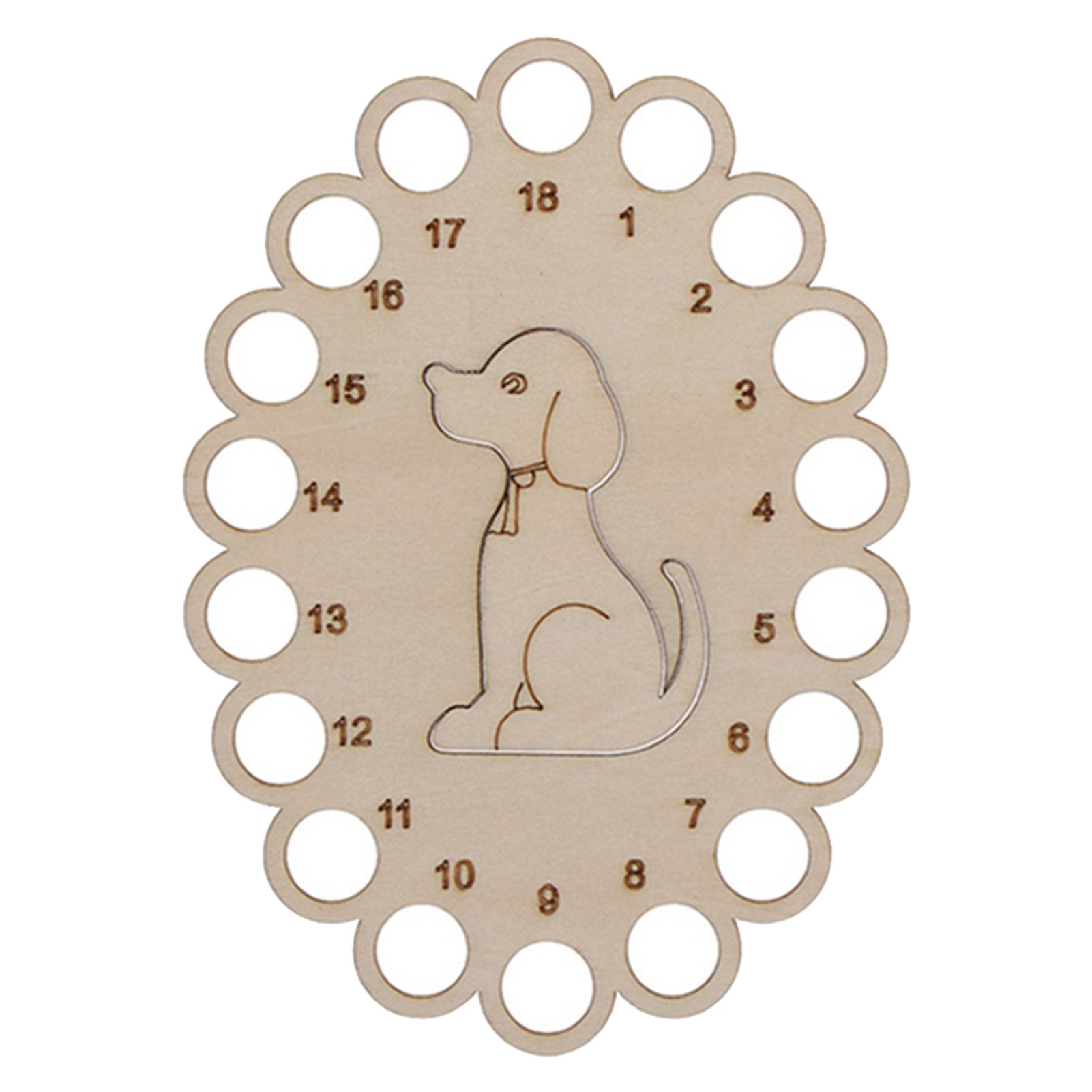 Farfi Wooden Thread Keeper Anti-deformed DIY 18 Holes Wood Carved ...