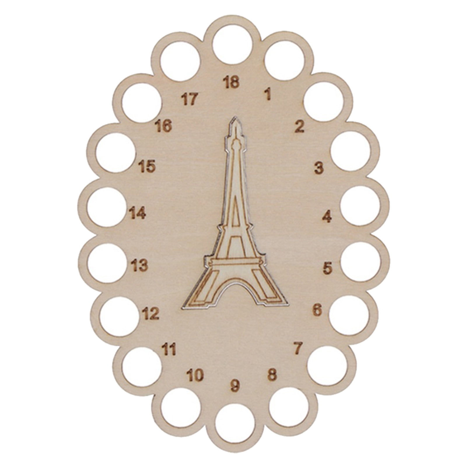 Farfi Wooden Thread Keeper Anti-deformed DIY 18 Holes Wood Carved ...
