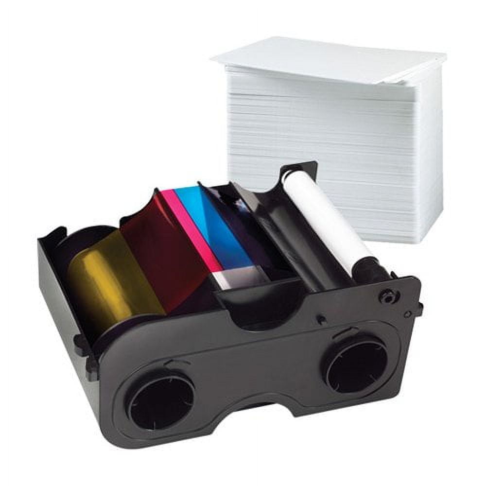 Fargo 45000 YMCKO Color Ribbon PVC Card Bundle - Walmart.com