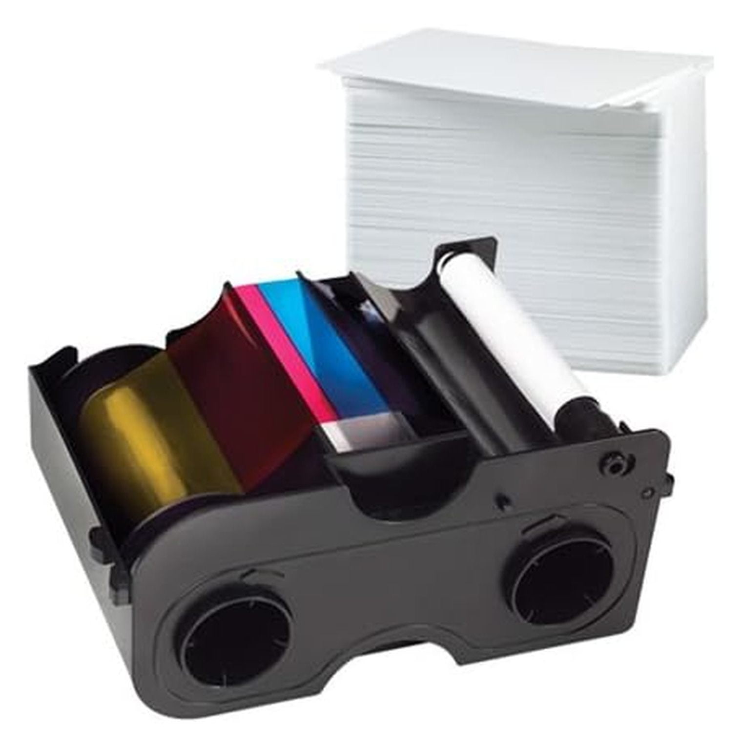 Fargo 45000 YMCKO Ribbon & PVC Card Bundle - 500 Cards - DTC1000 ...