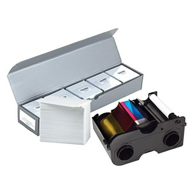 Fargo 45100 YMCKO Color Ribbon + 500 PVC Cards - Walmart.com