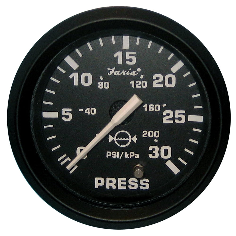 Faria Euro Black 2 Water Pressure Gauge Kit - 30 PSI - Walmart.com