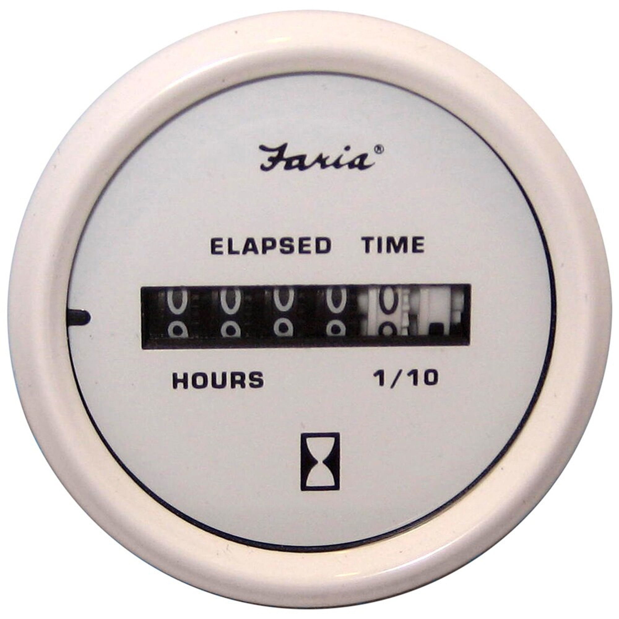 Faria 19020 Kronos Hourmeter Gauge 10,000 Hours - 12-32VDC, 2 ...